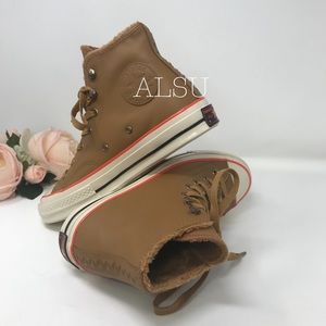 Converse | Shoes | Converse Chuck 7 Hi Leather Burnt Caramel W Authe ...